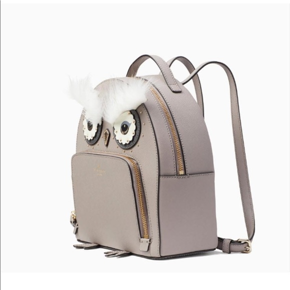kate spade | Bags | Kate Spade Star Bright Owl Cityscape Grey Backpack ...